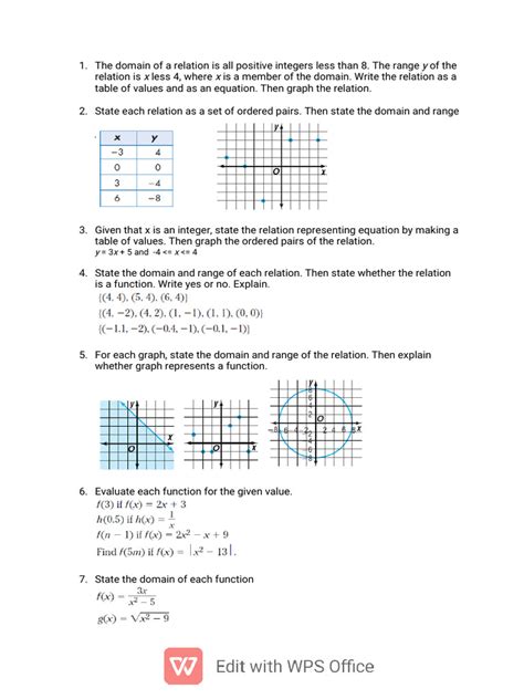 1 1 relation domain range functions pdf teaching methods and materials