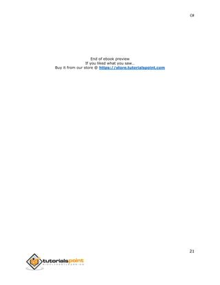 Csharp Tutorial PDF