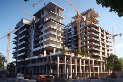La Construcción De Edificios Residenciales Dentro De Un Complejo De