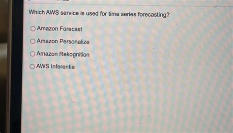 Which AWS Service Is Used For Time Series StudyX