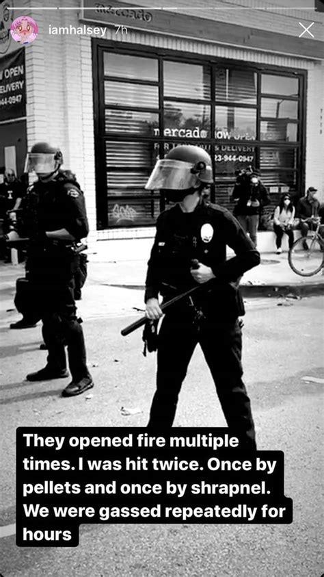 Halsey Described Being Hit With Rubber Bullets While Protesting In La