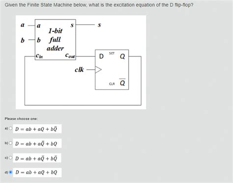Solved Given The Finite State Machine Below What Is The