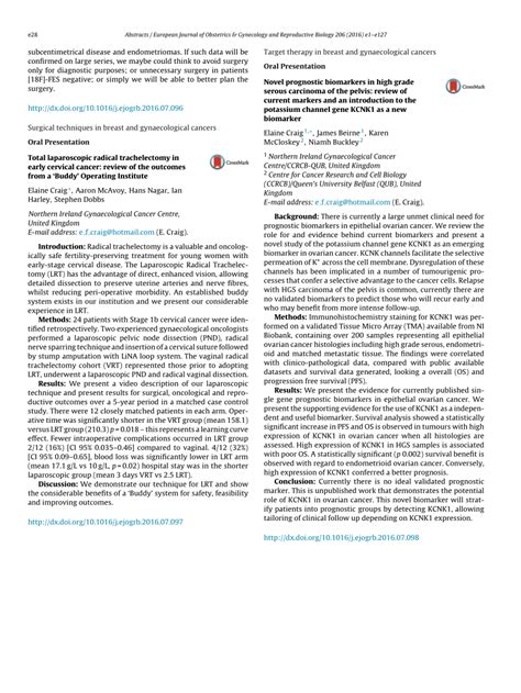 Pdf Total Laparoscopic Radical Trachelectomy In Early Cervical Cancer