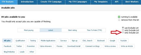 exclude list feature for employers and workers microworkers