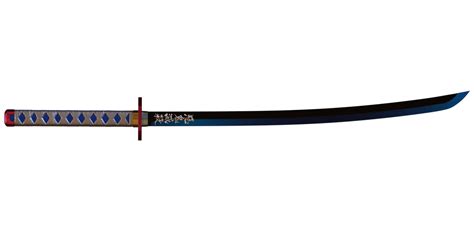Demon Slayer Giyuu Katana 3d Print Model Wireframe