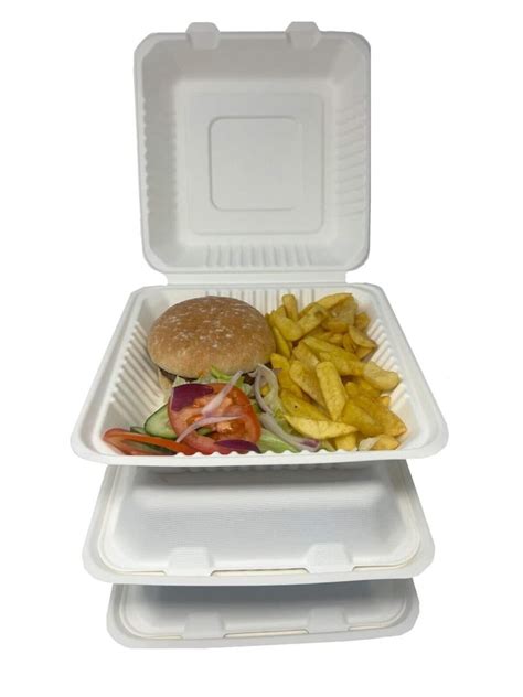 Bagasse Extra Large Takeaway Box Biodegradable