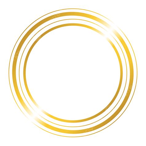 Marco De Círculo Dorado Minimalista Para Fondo De Invitación Vector Png