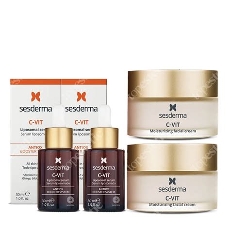 Sesderma C VIT Moisturizing Facial Cream Za C VIT Liposomal Serum Za ZESTAW Krem