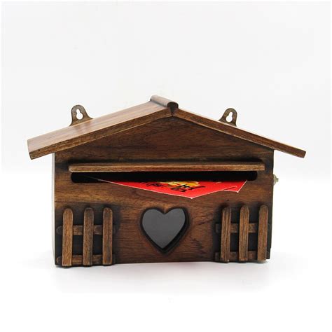 Outdoor Wooden Post Box Letter Mailbox Lockable Wa Vicedeal