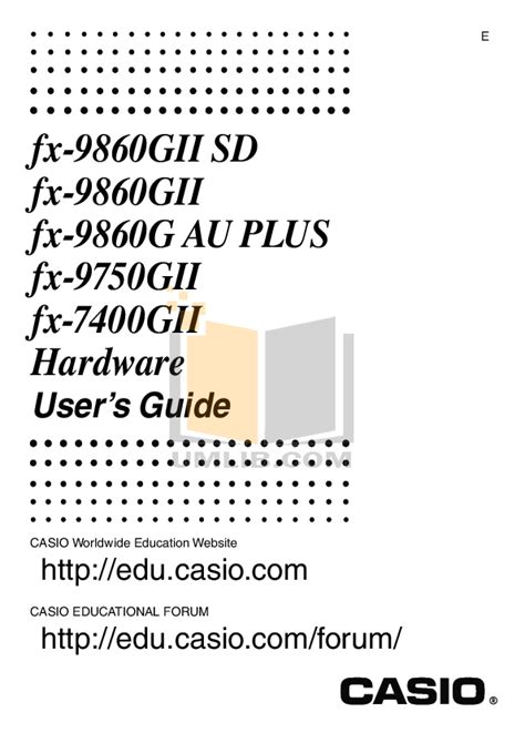 Download Free Pdf For Casio Fx GII Calculator Manual