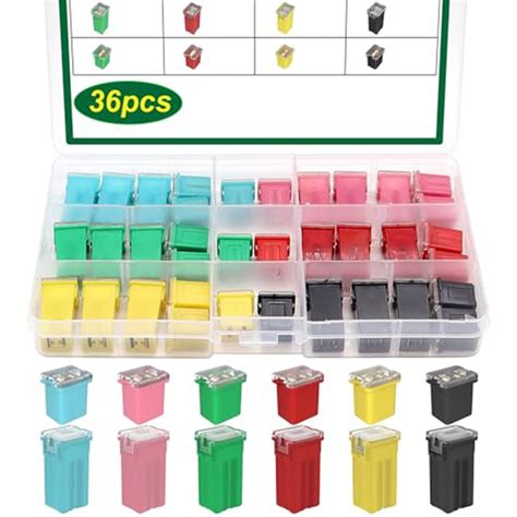36pcs Car Fuse Assortment Kit Tallstd And Low Profile Box Shaped