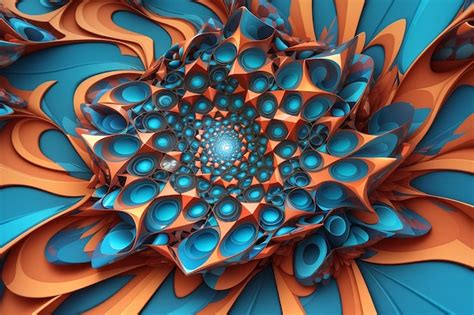Premium Ai Image 3d Abstract Geometrical Kaleidoscope Transformation
