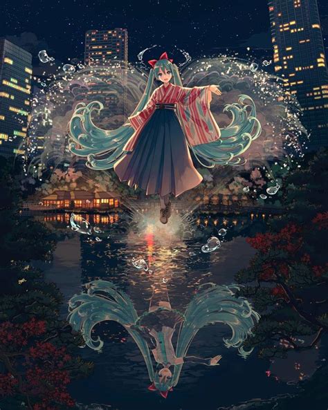 各种各样的初音未来日本画师えこいくしま的插画作品