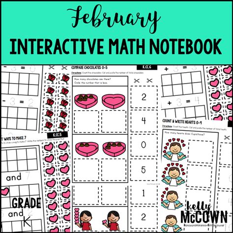 Kelly Mccown February Interactive Math Notebook Kindergarten