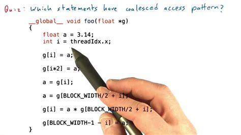 A Quiz On Coalescing Memory Access Intro To Parallel Programming