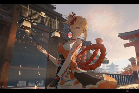 Yoimiya And Festival Day Genshin Impact 2k Wallpaper Download