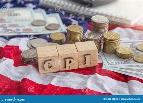 Cpi Consumer Price Index Symbol Wooden Blocks With Words Cpi