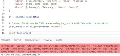 How To Convert A Dataframe To Json Array In Python