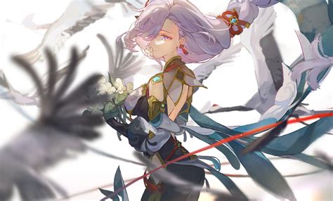 Shenhe Genshin Impact Drawn By Miermere Danbooru