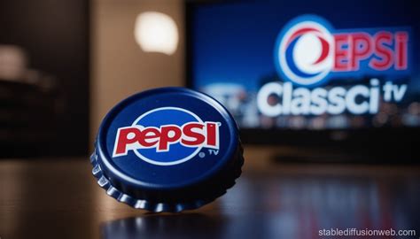 A Classic Pepsi Bottle Cap On With The Word Pepsi And Classic Tv With