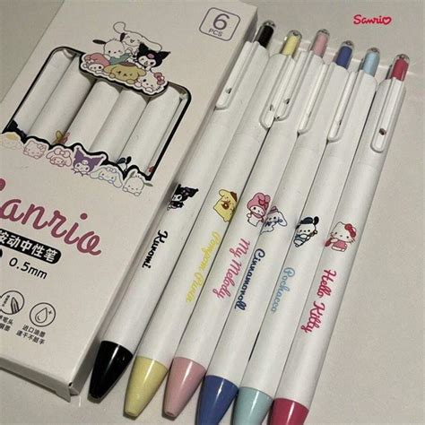 Sanrio ชุดปากกาเจลน่ารัก Sanrio Hello Kitty And Kuromi พร้อมสอบ ปากกา