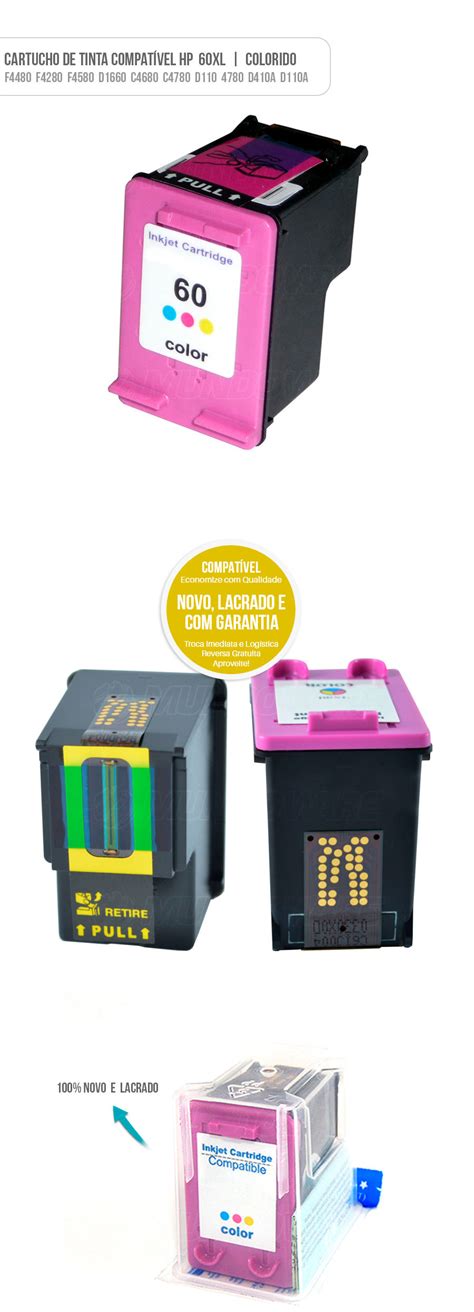 Cartucho De Tinta Colorido Compat Vel Xl Para Hp C Mundoware