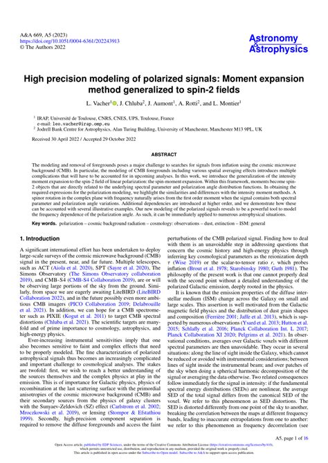 Pdf High Precision Modeling Of Polarized Signals Moment Expansion