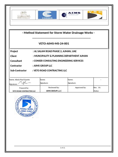 Method Statement For Excavation And Pipe Laying Pdf Pipe Fluid