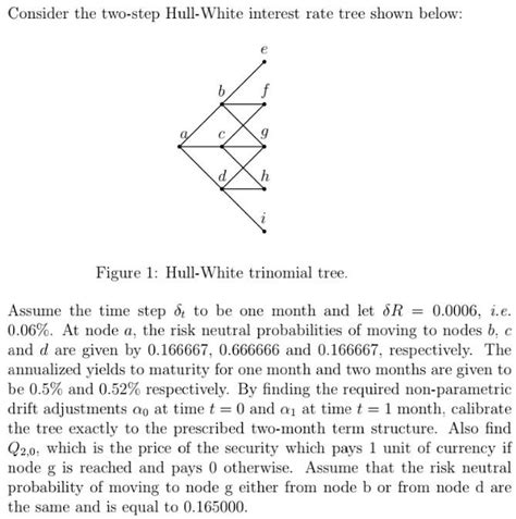 solved consider the two step hull white interest rate tree