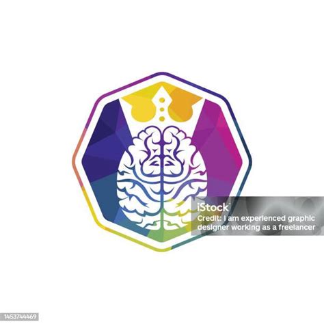 Conception Intelligente De Symboles Vectoriels King Cerveau Humain Avec