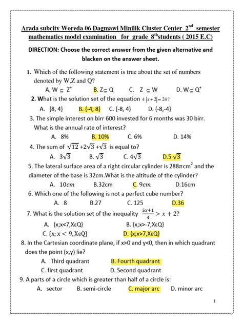 Arsc Ed Maths G 8 Model 1 Pdf Geometry Mathematical Concepts