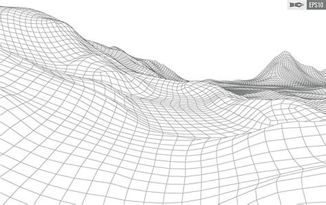 An Illustration Of 3d Technology Featuring An Abstract Vector Landscape