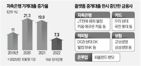 연말 가파른 대출 절벽2금융 플랫폼 대출 무더기 중단 한국경제