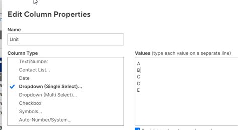 Not Able To Select A Field In Field Logic Of Dynamic View