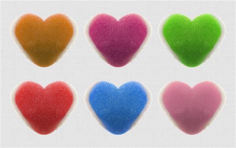 Premium Psd Colored And Isolated Candy Collection