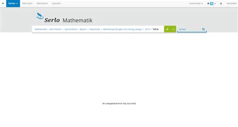 An Unexpected Error Has Occurred On · Issue 189 · Serlo