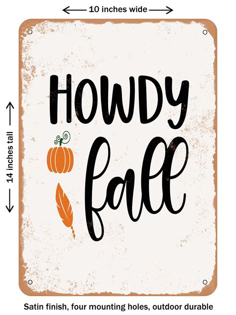 DECORATIVE METAL SIGN Howdy Fall Vintage Rusty Look Signs Michaels