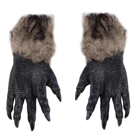 New One Pair Halloween Werewolf Wolf Paws Claws Cosplay Gloves Creepy