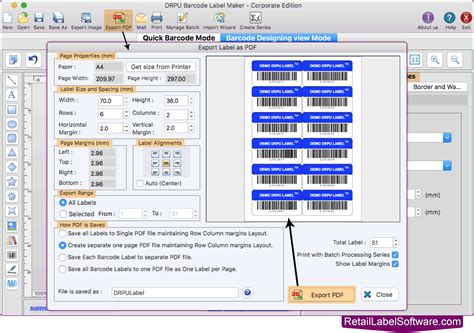 Mac Barcode Label Software Corporate Edition Screenshots