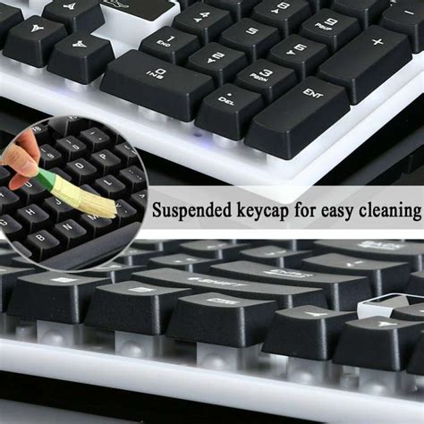 Jual Wosta G Usb Wired Keyboard Mouse Set Led Rainbow Color Backlight Gaming Computer Mouse
