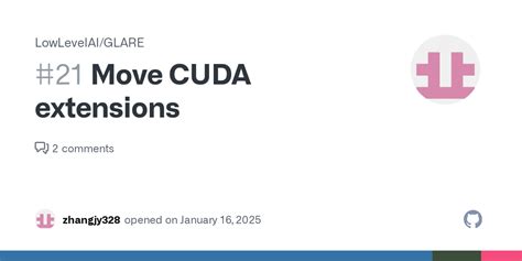 Move Cuda Extensions · Issue 21 · Lowlevelaiglare · Github