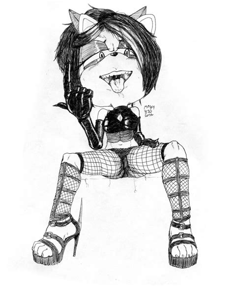 Rule 34 Fishnets Inviting Looking At Viewer Monochrome Mrguy820 Sonic