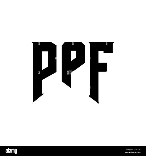 Ppf Letter Logo Design For Technology Company Ppf Logo Design Black And White Color Combination