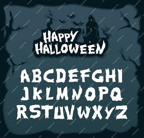 Premium Vector Hand Drawn Script Font For Halloween And Spooky