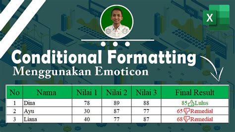 BELAJAR FITUR EXCEL CONDITIONAL FORMATTING MENGGUNAKAN EMOTICON - YouTube