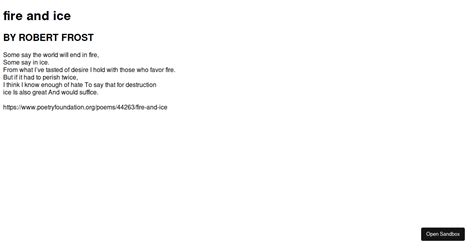 Poetry Benchmark Codesandbox