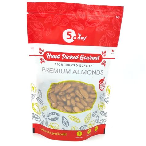 5 A Day Premium Kashmiri Almonds Kernels Badam Giri 1 Kg 250g X 4