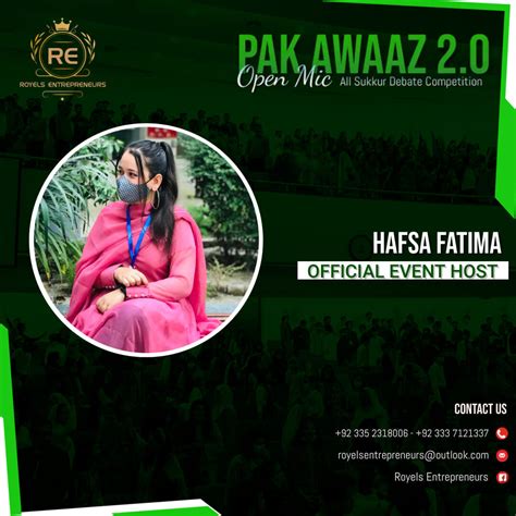 Hafsa Fatima Syed On Linkedin Introducing The Team Member Official Event Host Pak Awaaz 20