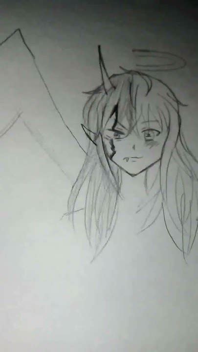 رسم خطوة بخطوة لفتات نصف ملاك ونصف شيطان👹😇انميرسمانمياترسومات