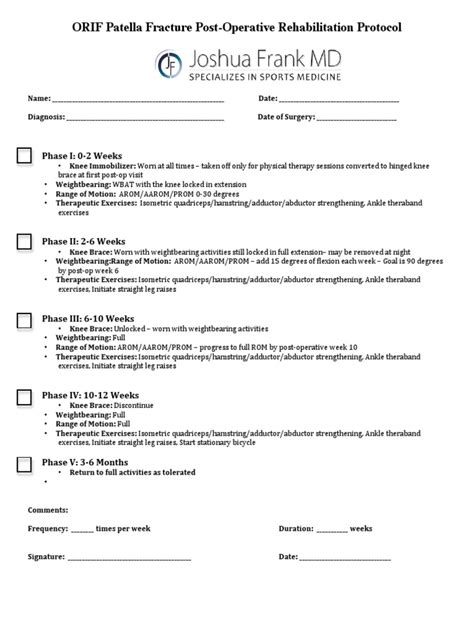 Orif Patella Fracture Rehab Protocol Pdf Anatomical Terms Of Motion